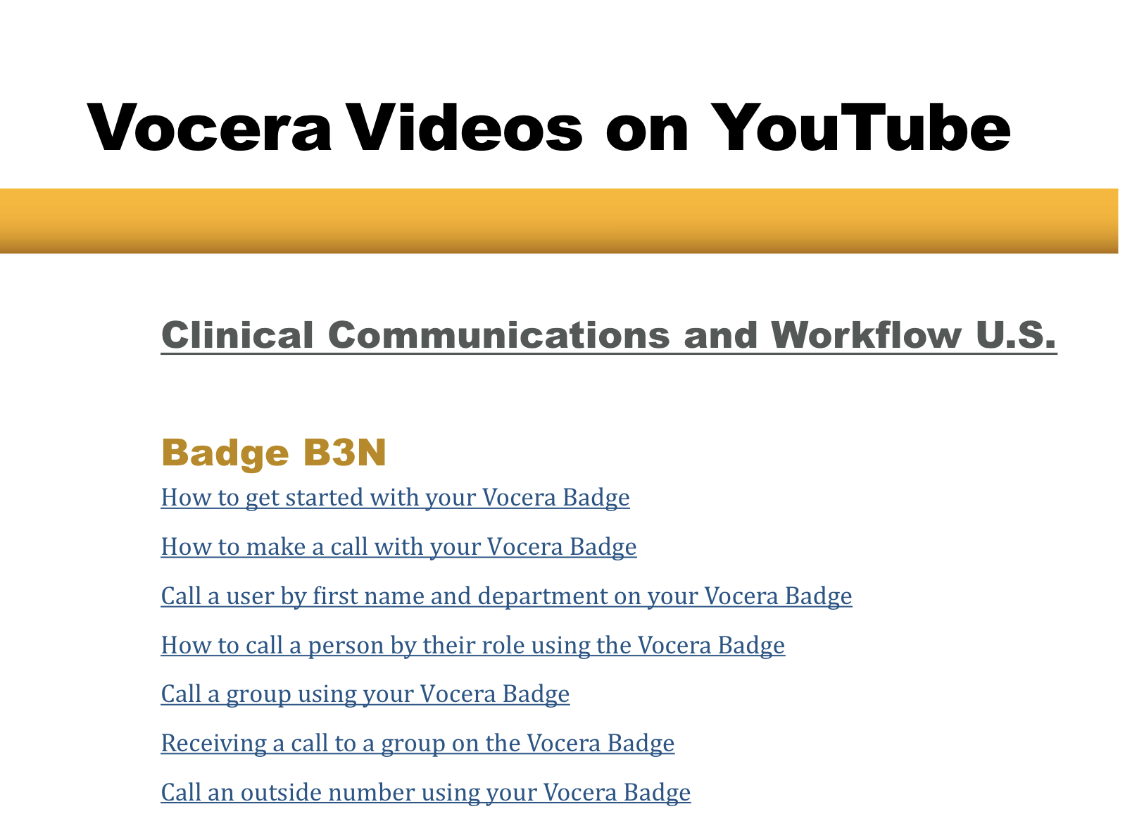 Vocera Badge